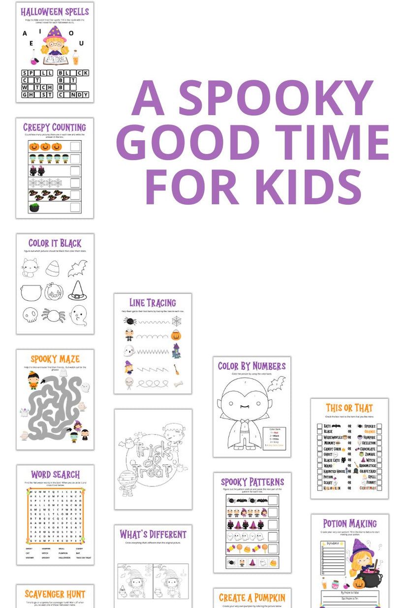 Printable Halloween Activity Book for Kids – Mama Kenna