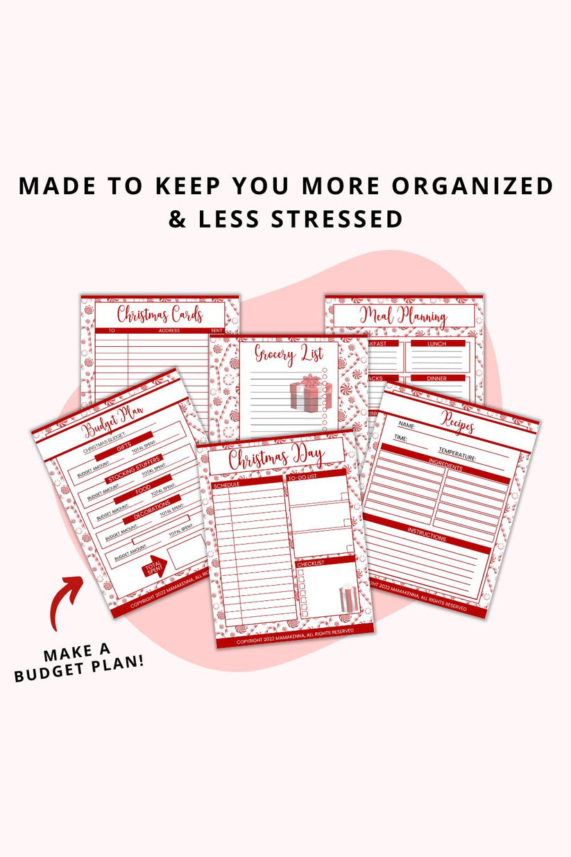 Printable Candy Cane Christmas Planner – Mama Kenna